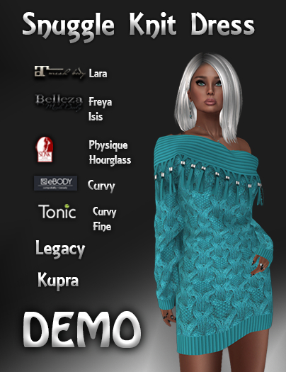 Second Life Marketplace Snuggle Knit Dress Demo